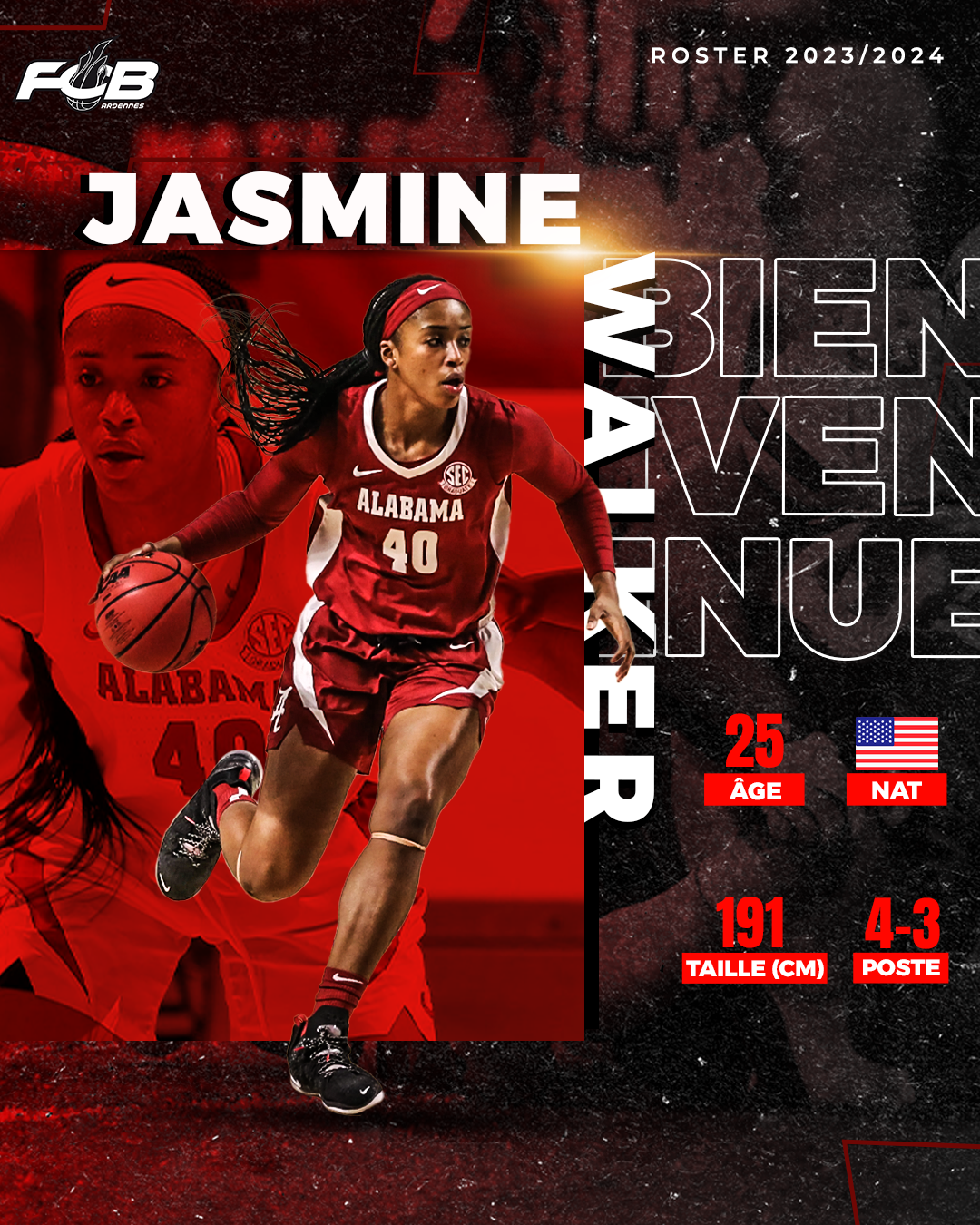 Jasmine Walker rejoint les Flammes